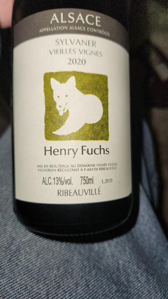 2020 Henry Fuchs Sylvaner Vieilles Vignes, France, Alsace - CellarTracker