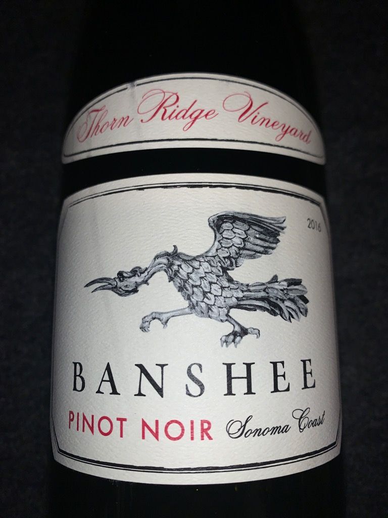2016 Banshee Pinot Noir Thorn Ridge Vineyard, USA, California, Sonoma ...