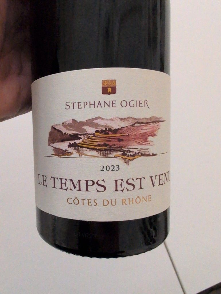 2023 Stéphane Ogier Côtes du Rhône Le temps est venu, France, Rhône ...