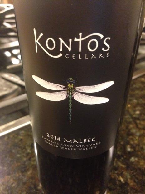 2014 Kontos Cellars Malbec Summit View Vineyard, USA, Washington ...