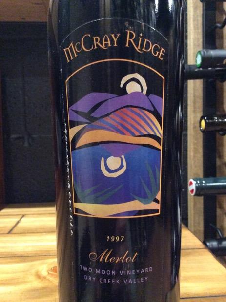 1997 McCray Ridge Merlot Two Moon Vineyard, USA, California, Sonoma ...