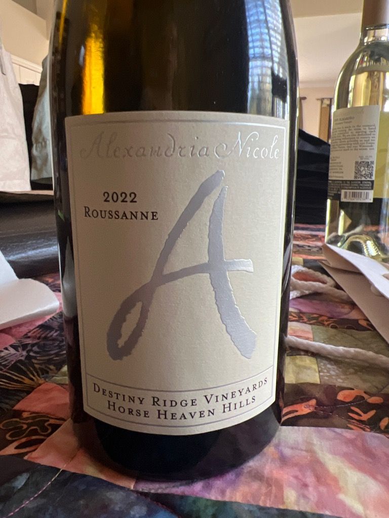 2023 Alexandria Nicole Roussanne Destiny Ridge Vineyards, USA ...