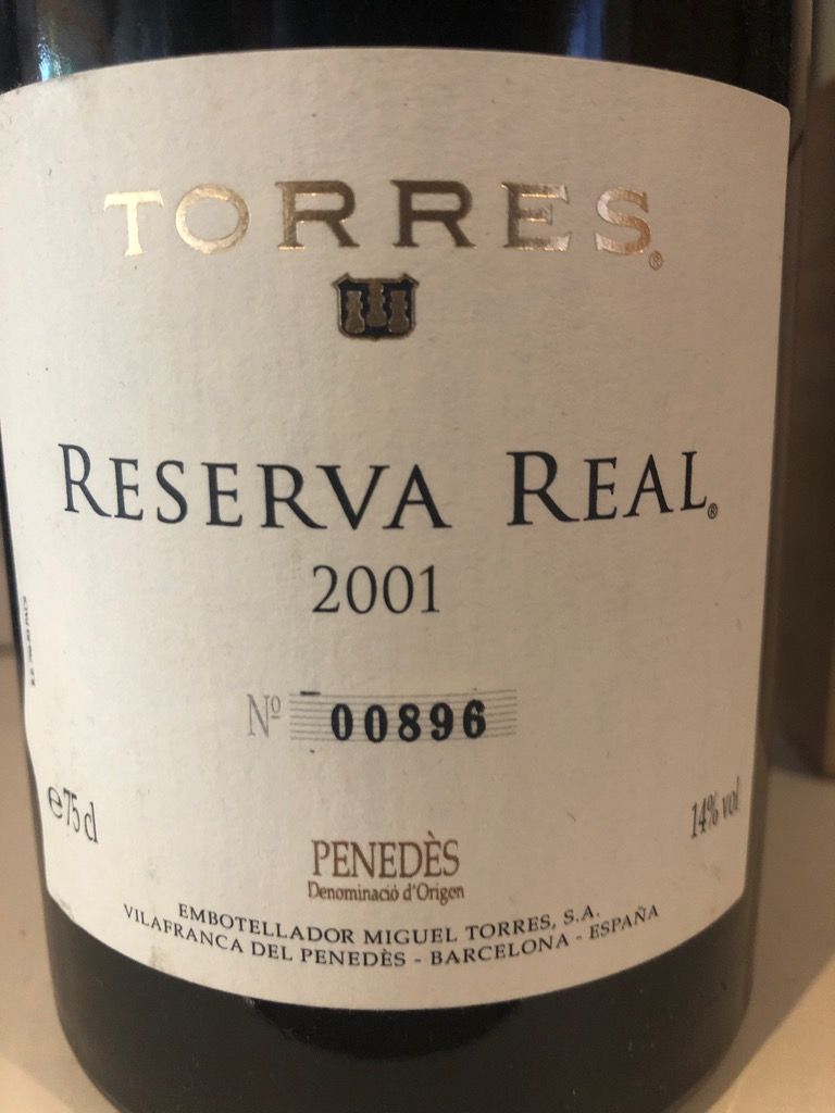 2001 Torres Penedès Reserva Real, Spain, Catalunya, Penedès - CellarTracker