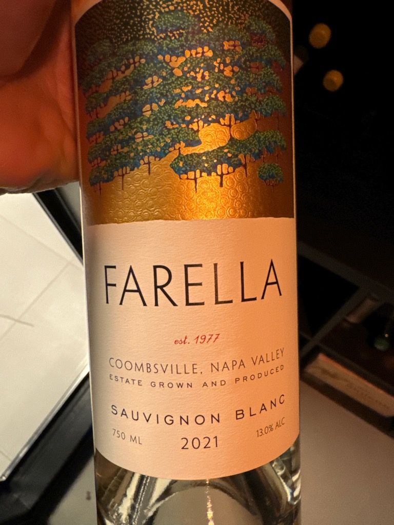 2021 Farella Vineyards Sauvignon Blanc, USA, California, Napa Valley ...