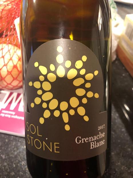 2017 Sol Stone Grenache Blanc, USA, Washington, Columbia Valley, Yakima ...