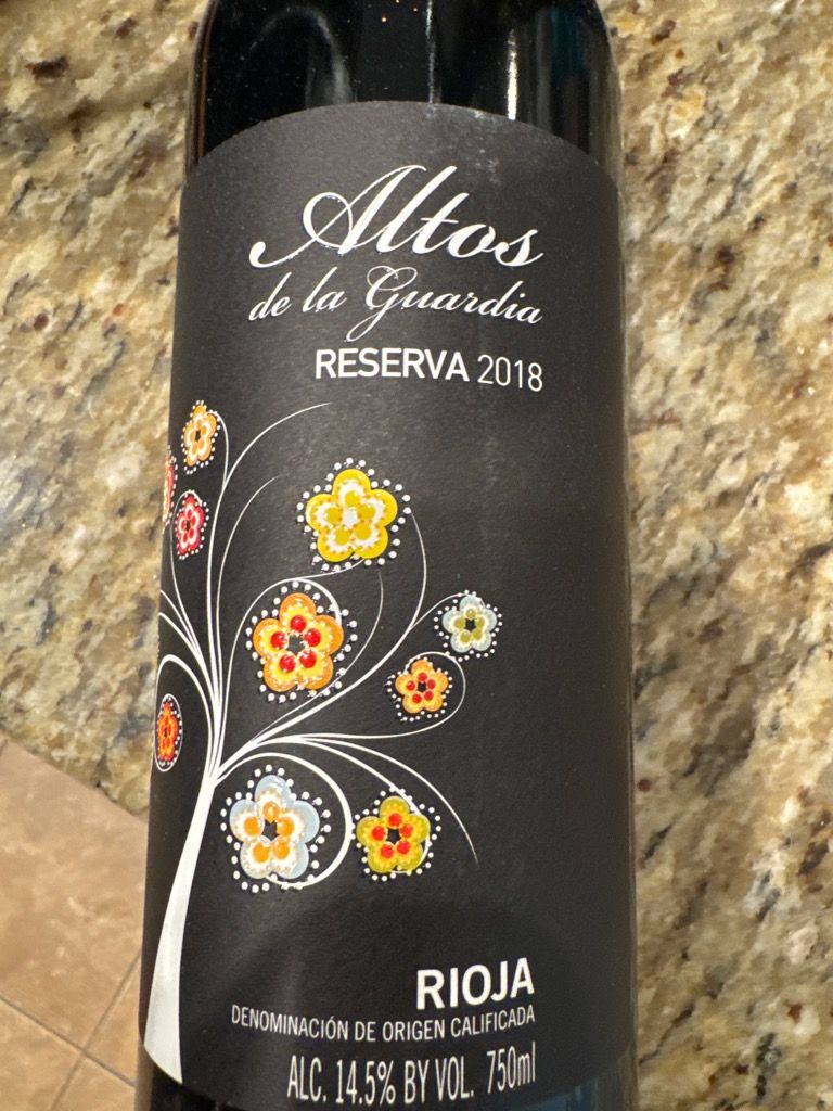 2018 Altos de la Guardia Rioja Reserva, Spain, La Rioja, Rioja ...