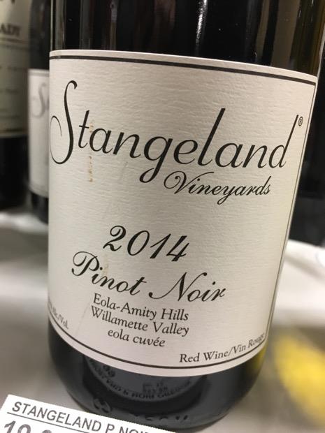 2014 Stangeland Pinot Noir Vermeer Vineyard, USA, Oregon, Willamette ...