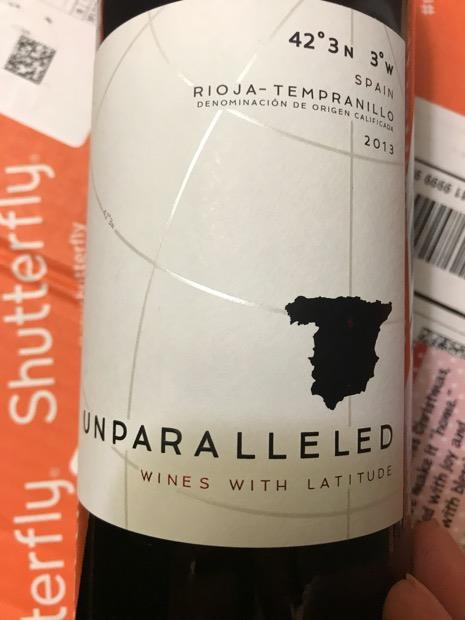 2013 Unparalleled Tempranillo Rioja, Spain, La Rioja, Rioja - CellarTracker