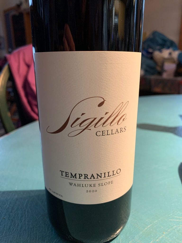 2022 Sigillo Cellars Tempranillo Wahluke Slope, USA, American ...