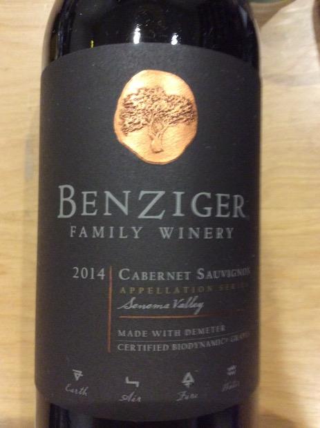 2014 Benziger Family Winery Cabernet Sauvignon Appellation Series ...