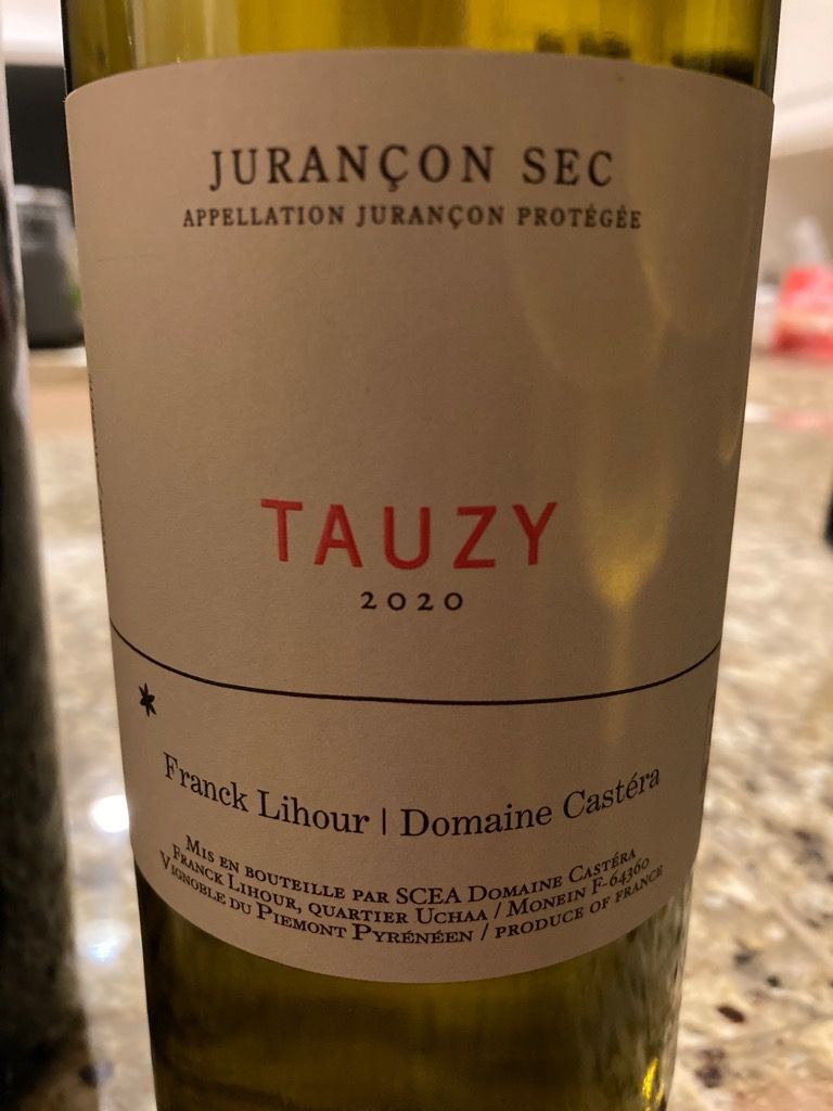 2021 Domaine Castera Jurançon Sec Tauzy, France, Southwest France ...