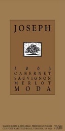2003 Primo Estate Joseph Cabernet Sauvignon Merlot Moda, Australia ...
