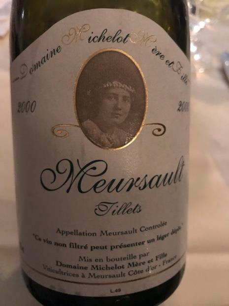 2001 Domaine Michelot Meursault Les Tillets, France, Burgundy, Côte de ...
