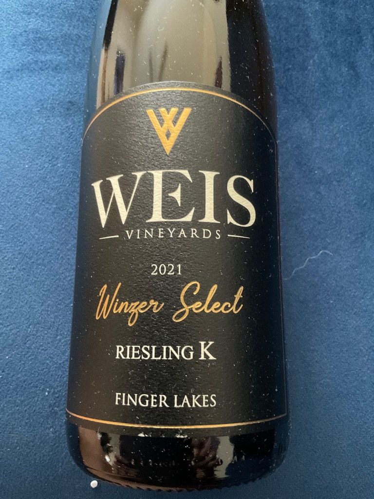 2021 Weis Vineyards Riesling Winzer Select (K), USA, New York, Finger ...