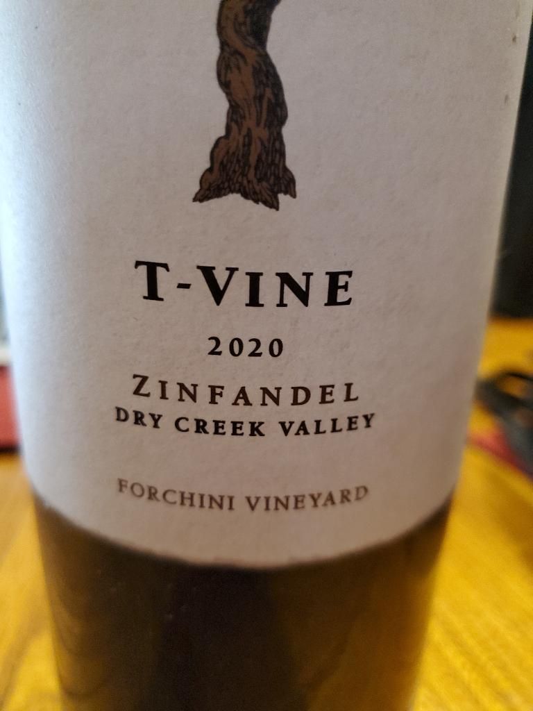 2021 T-Vine Cellars Zinfandel Forchini Dry Creek Valley, USA ...