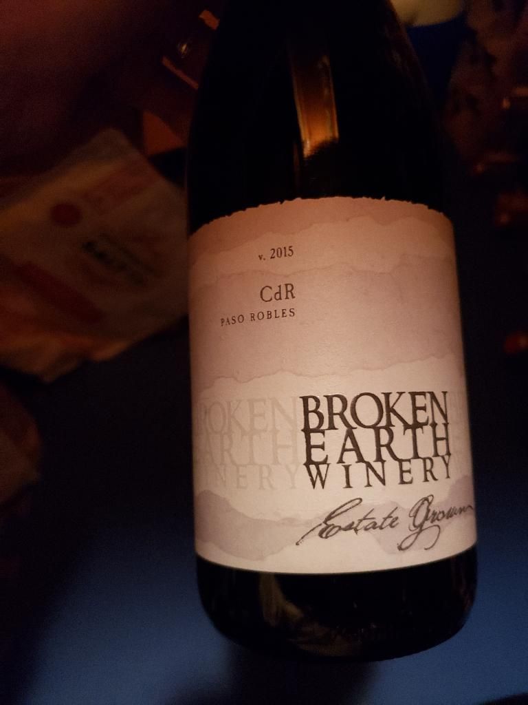 2015 Broken Earth Winery CDR, USA, California, Central Coast, Paso ...