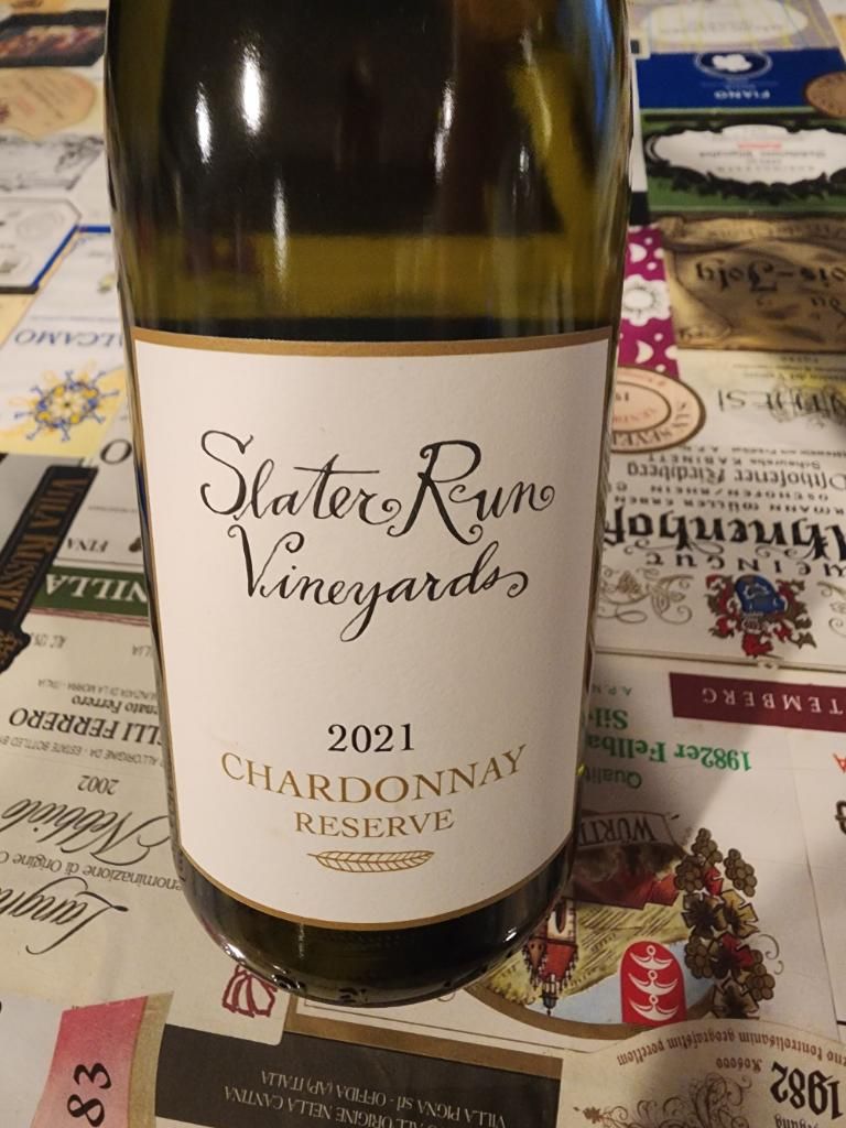 2021 Slater Run Vineyards Chardonnay Reserve, USA, Virginia, Northern ...