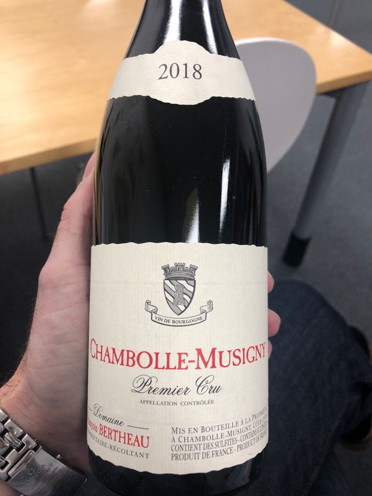 2018 Domaine Bertheau (Pierre et François) Chambolle-Musigny 1er Cru ...