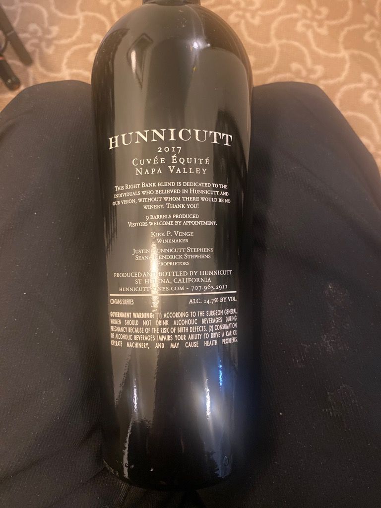 2017 Hunnicutt Cuvée Equite, USA, California, Napa Valley - CellarTracker