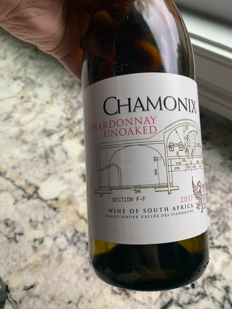 2017 Chamonix Unoaked Chardonnay, South Africa, Coastal Region ...