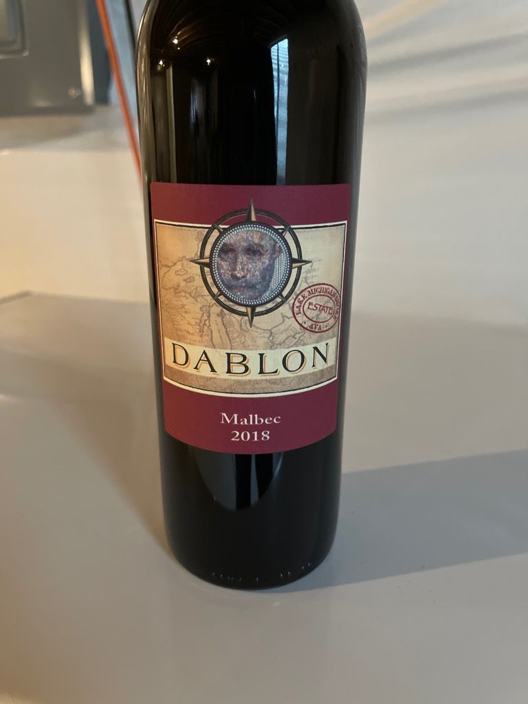 2019 Dablon Winery Malbec, USA, Michigan, Lake Michigan Shore ...