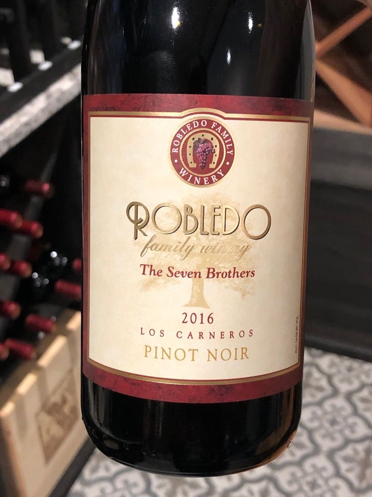 2016 Robledo Family Winery Pinot Noir The Seven Brothers, USA ...