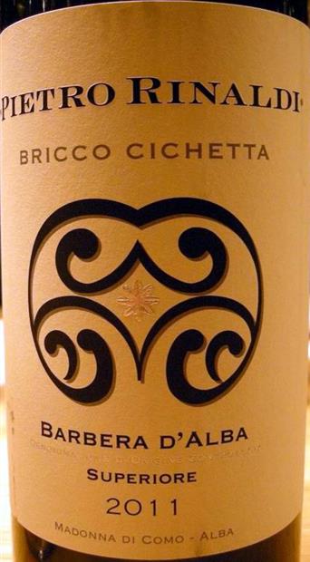 2011 Pietro Rinaldi Barbera d'Alba Bricco Cichetta, Italy, Piedmont ...