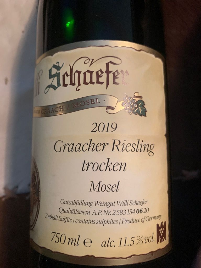 2019 Willi Schaefer Graacher Riesling trocken, Germany, Mosel Saar ...