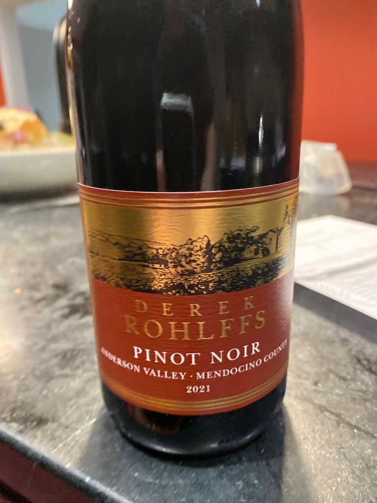2021 Derek Rohlffs Pinot Noir, USA, California, North Coast, Anderson ...