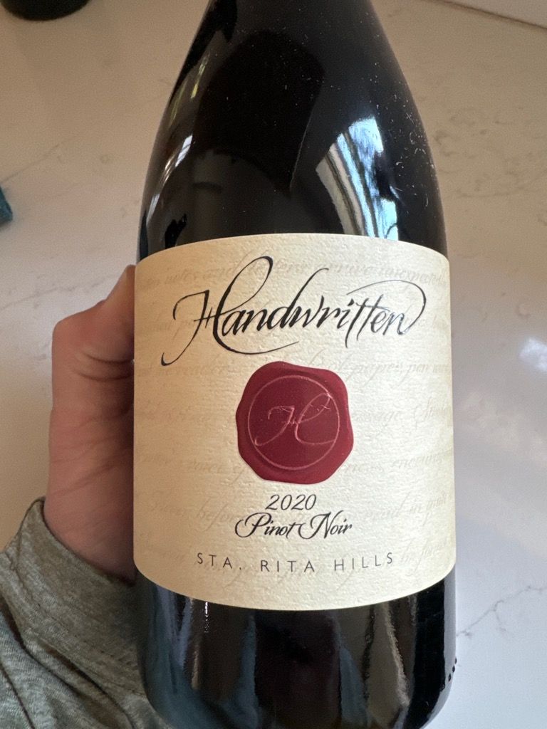 2020 Handwritten Pinot Noir Sta. Rita Hills, USA, California, Central ...