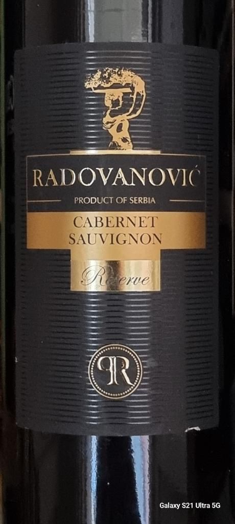 2020 Radovanovic Cabernet Sauvignon Reserve, Serbia, Šumadija-Velika ...
