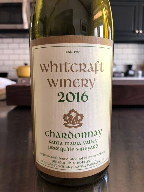 2015 Whitcraft Winery Chardonnay Presqu'ile Vineyard, USA, California ...