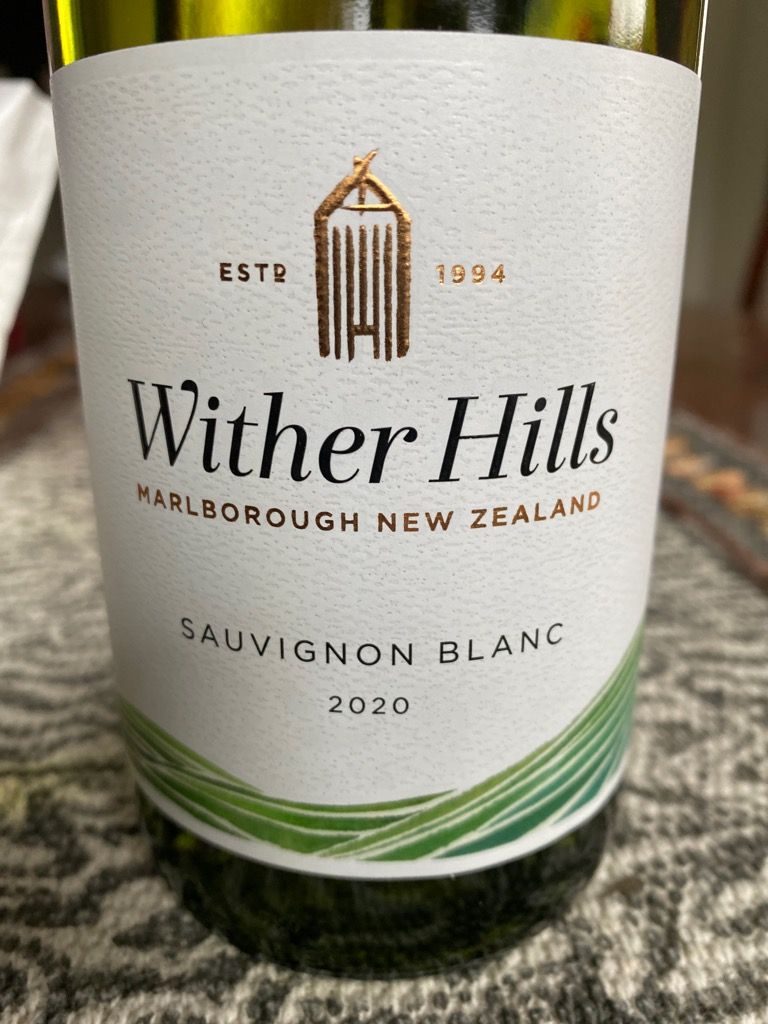 2020 Wither Hills Sauvignon Blanc, New Zealand, South Island ...