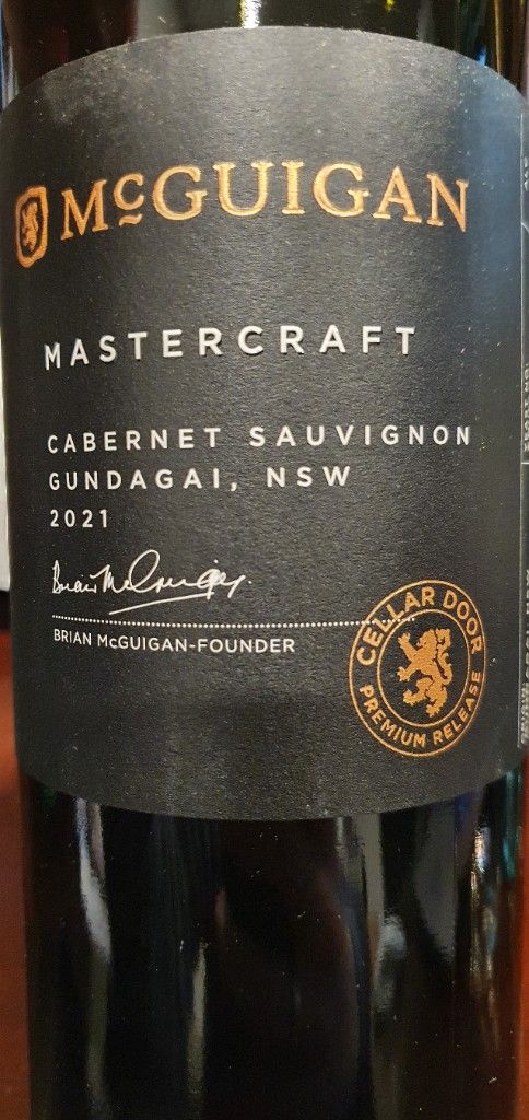 2021 McGuigan Mastercraft Cabernet Sauvignon, Australia, New South ...
