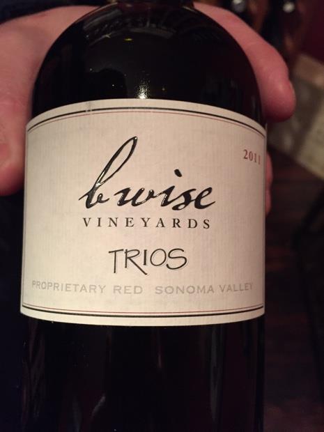 2010 B. Wise Vineyards Cabernet Sauvignon Trios, USA, California ...
