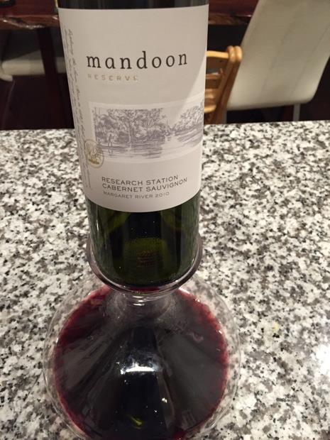 2010 Mandoon Estate Cabernet Sauvignon Reserve Research Station ...