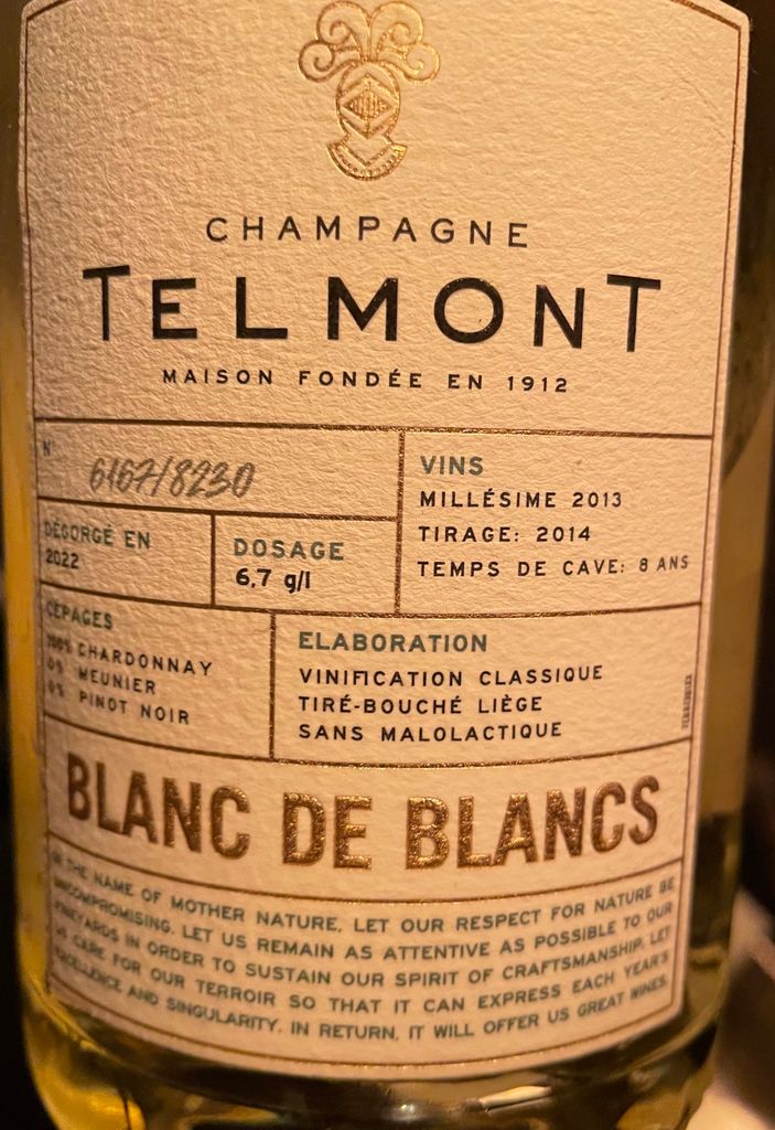 2014 Telmont Champagne Blanc de Blancs, France, Champagne - CellarTracker