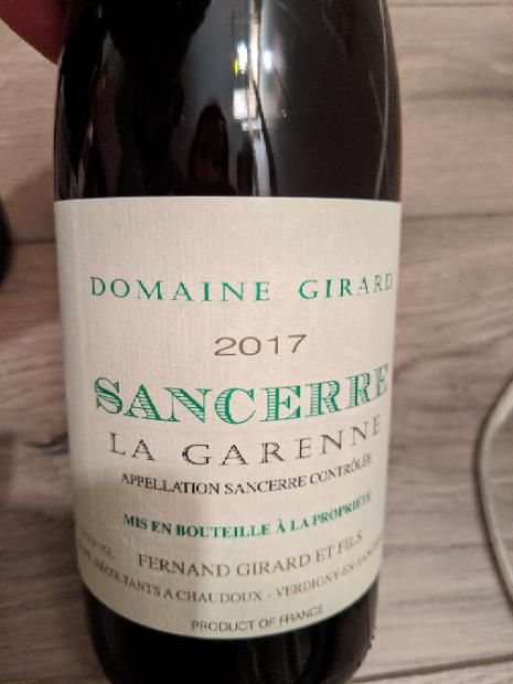 2022 Domaine Fernand Girard Sancerre Rouge La Garenne, France, Loire ...