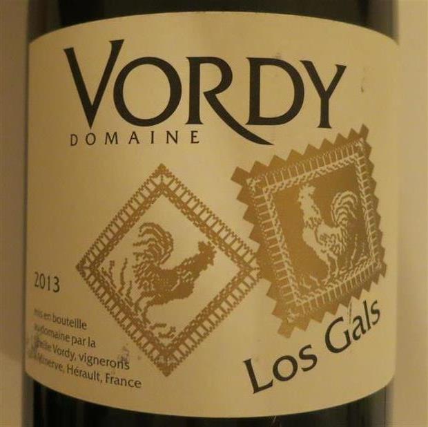2013 Domaine Vordy Minervois Los Gals, France, Languedoc Roussillon ...