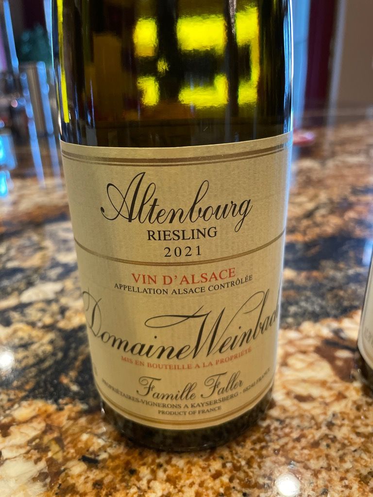 2021 Domaine Weinbach Riesling Altenbourg, France, Alsace - CellarTracker