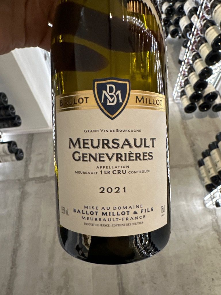 2021 Ballot-Millot & Fils Meursault 1er Cru Les Genevrières, France ...