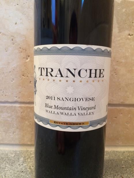 2011 Tranche Cellars Sangiovese Estate Blue Mountain Vineyard, USA ...