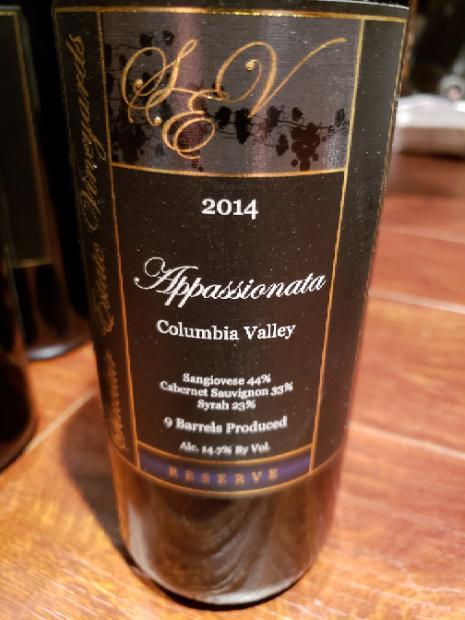 2018 Sinclair Estate Vineyards Appassionata, USA, Washington, Columbia ...