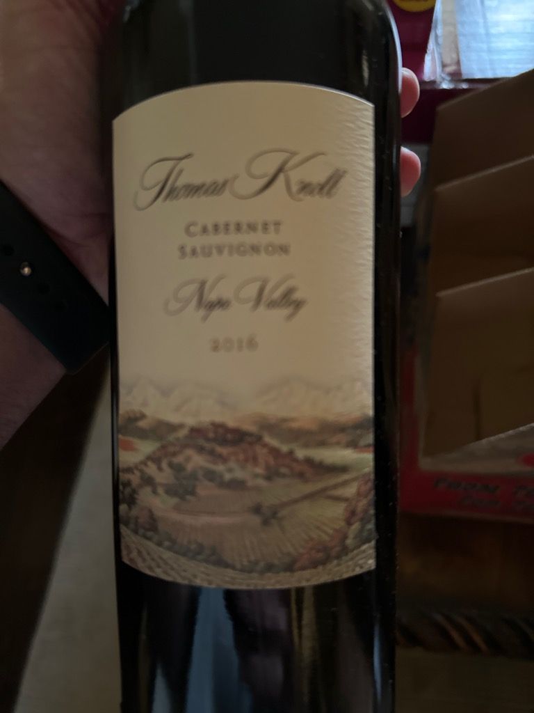 2016 Thomas Knoll Cabernet Sauvignon, USA, California, Napa Valley ...
