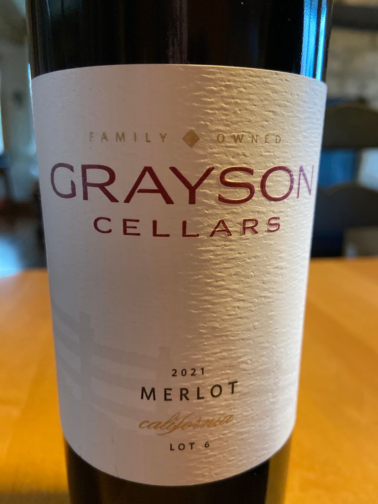 2021 Grayson Cellars Merlot, USA, California, Napa Valley - CellarTracker