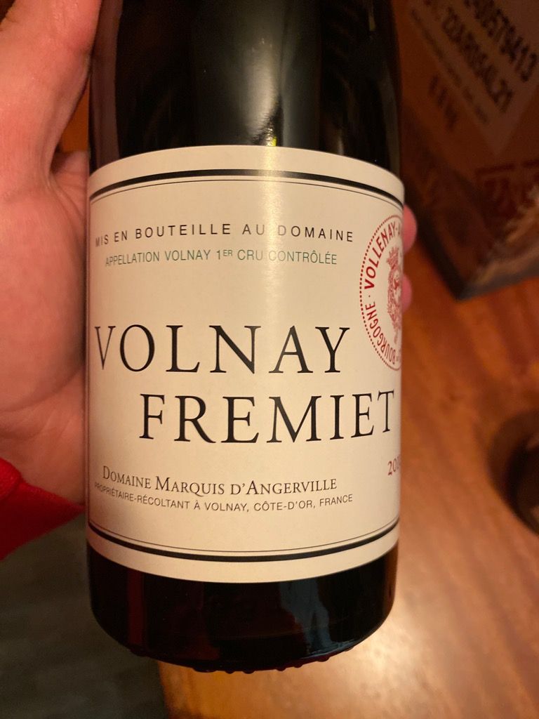2019 Domaine Marquis d'Angerville Volnay 1er Cru Les Fremiets, France ...