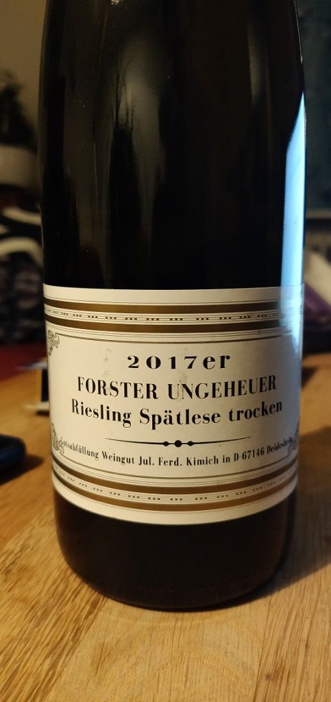 2017 Kimich Forster Ungeheuer Riesling Spätlese trocken, Germany, Pfalz ...
