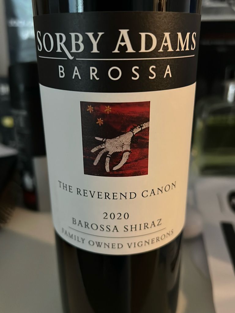 2020 Sorby Adams Shiraz The Reverend Canon, Australia, South Australia ...