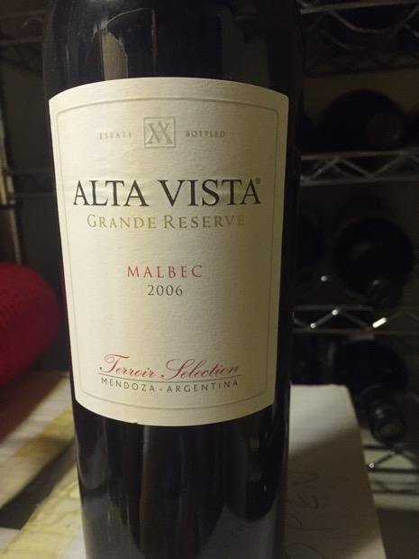 2002 Alta Vista Malbec Grande Réserve, Argentina, Mendoza - CellarTracker