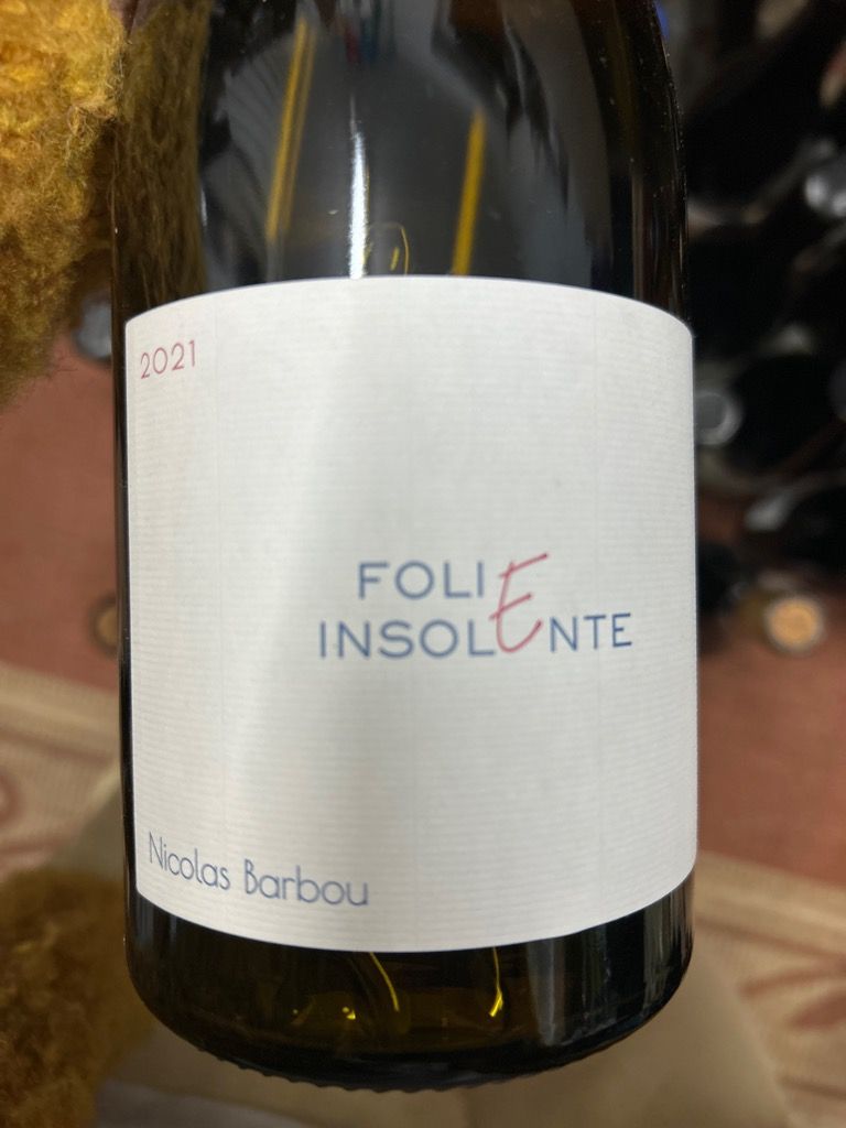 2021 Nicolas Barbou Folie Insolente, France, Loire Valley, Touraine ...